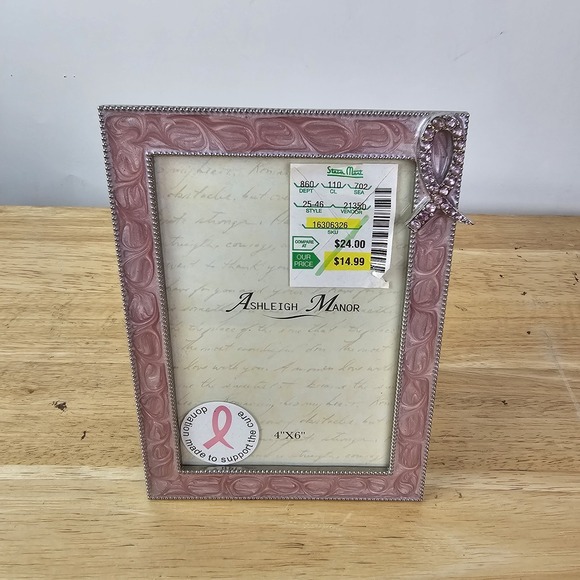ashleigh manor | Accents | Ashleigh Manor 4x6 Pink Beaded Picture Frame ...